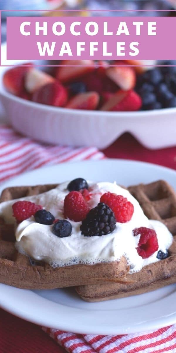 Easy Double Chocolate Waffles -Quick Breakfast for your Valentine