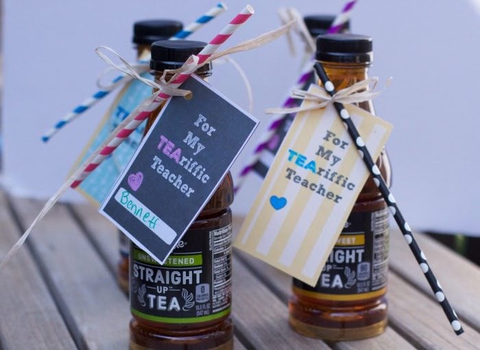 Simple Teacher Appreciation Gifts Ice Tea Tags - Staying Close To Home