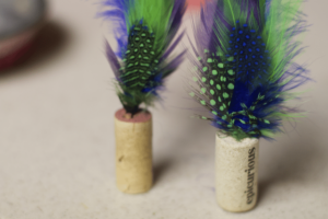 Inexpensive DIY Easy Feather Cork Cat Toys - Staying Close To Home